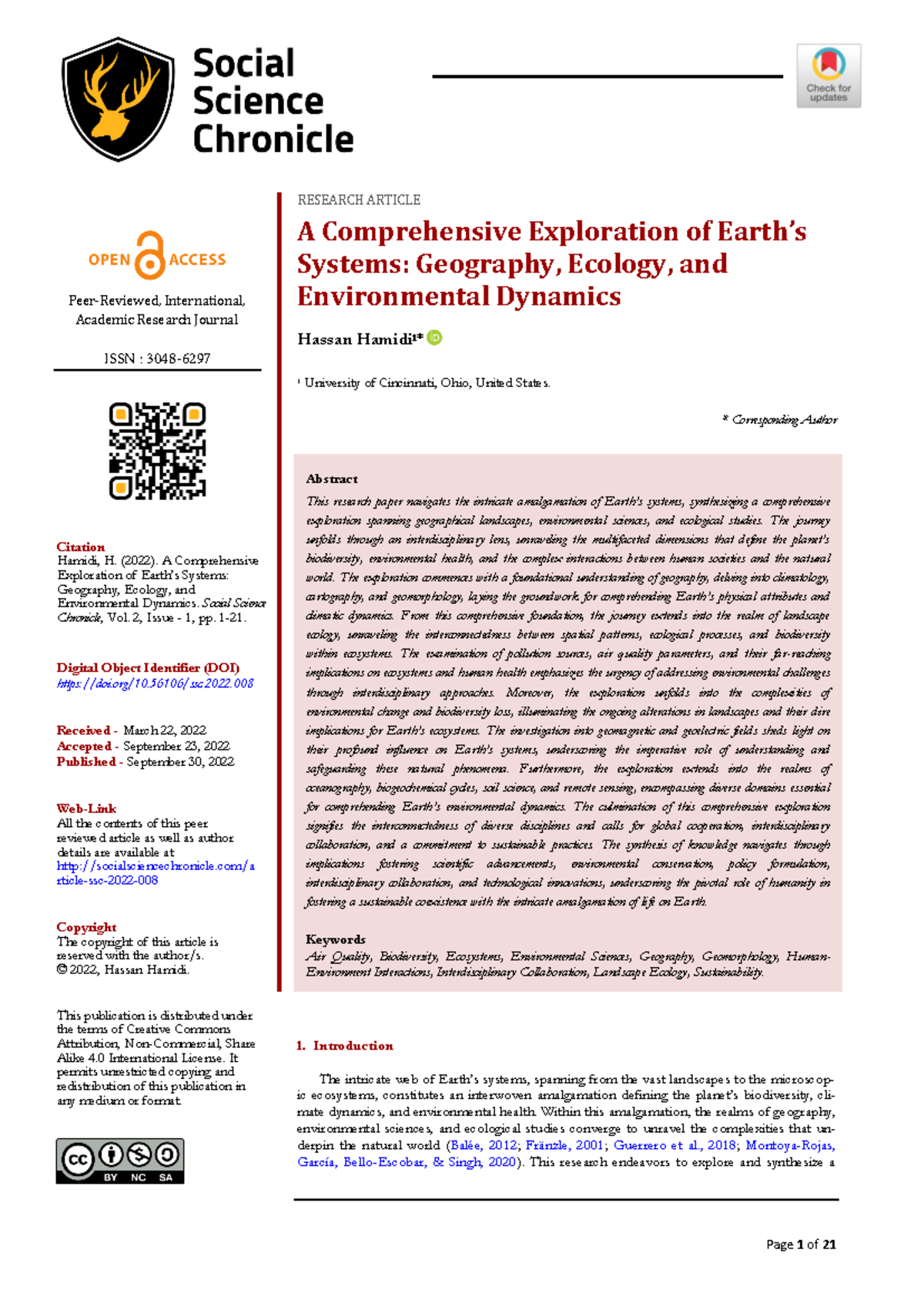A Comprehensive Study of Environmental Dynamics: Geography, Ecology, and Systems - Studocu