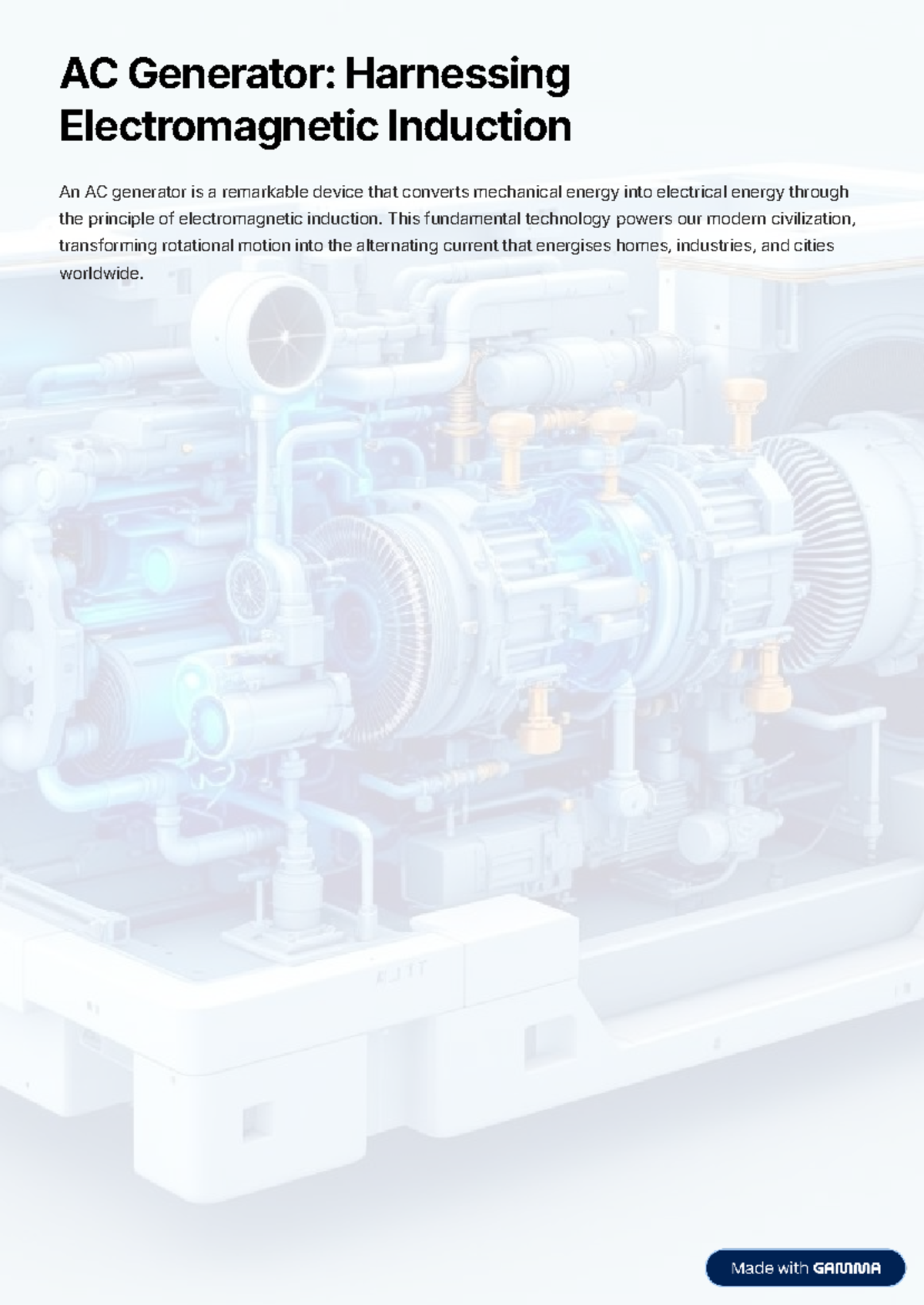 AC Generator (ENG 101): Understanding Electromagnetic Induction - Studocu