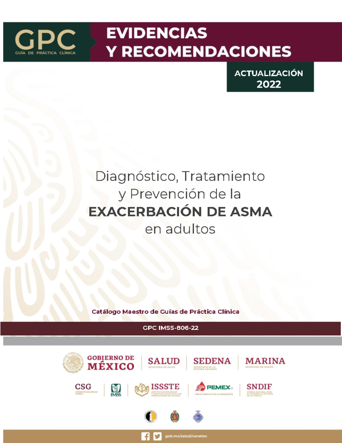 Guía de Práctica Clínica GPC IMSS-806-2022: Exacerbación de Asma en ...