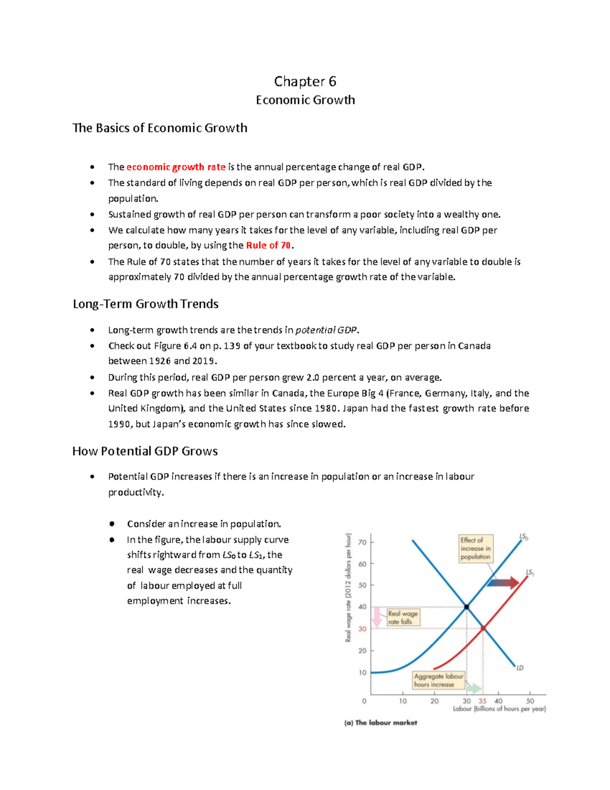 Chapter 6 - Economic Growth: Key Concepts and Trends - Studocu