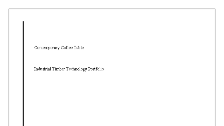 HSC Industrial Timber Technology Portfolio: Contemporary Coffee Table ...