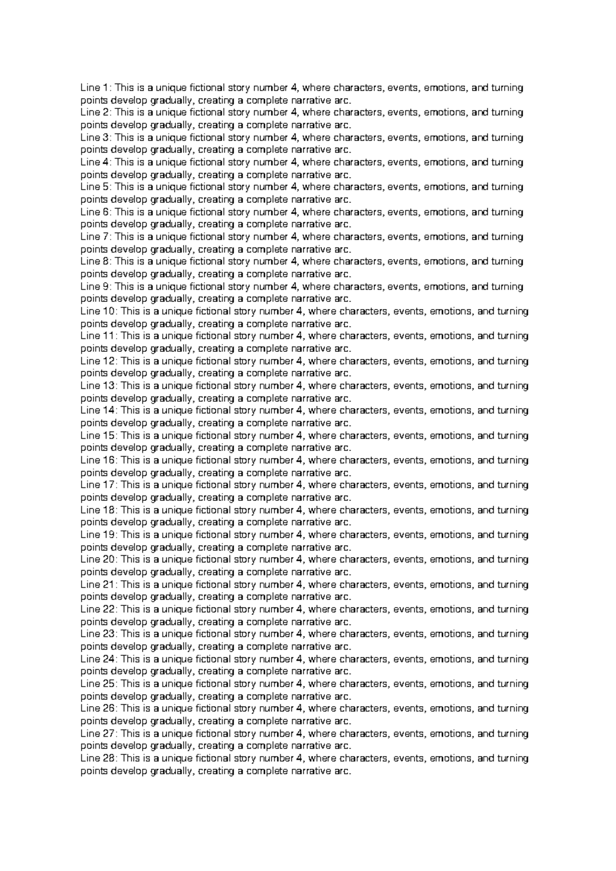 Fictional Story 4: A Gradual Narrative Journey - Studocu