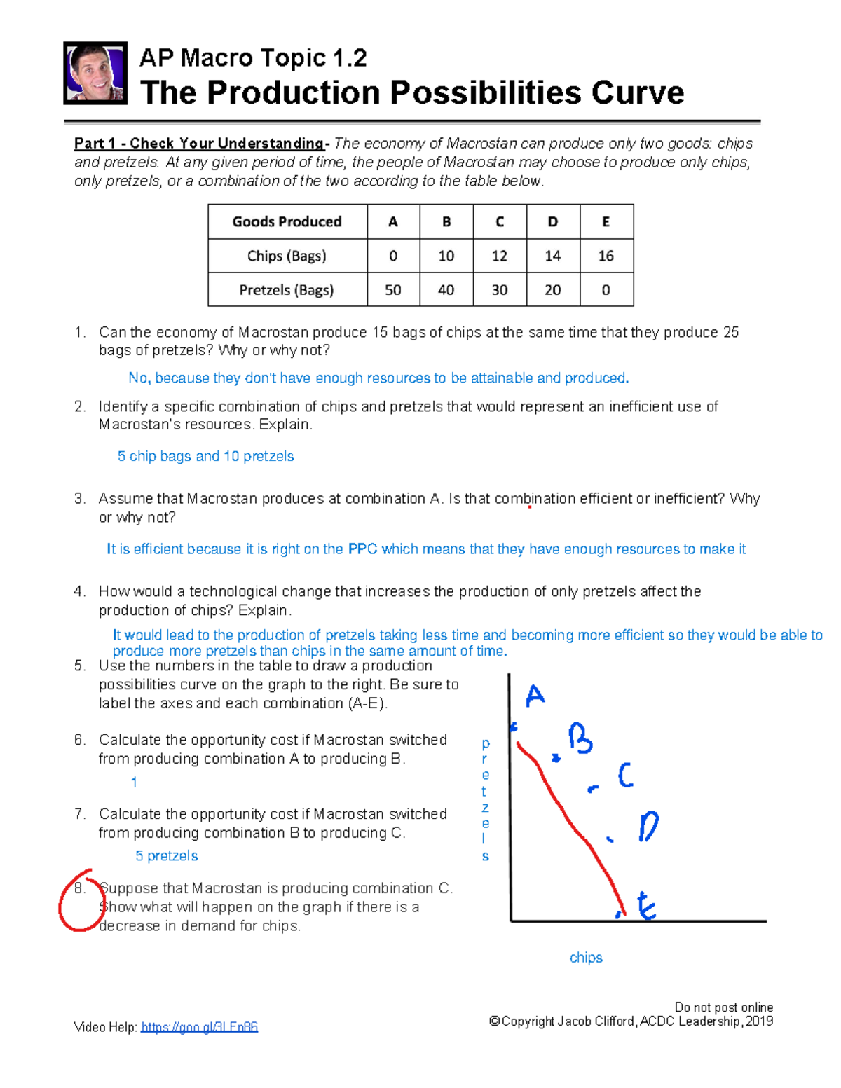 Macro Topic 1.2- Opportunity Cost and the Production Possibilities ...