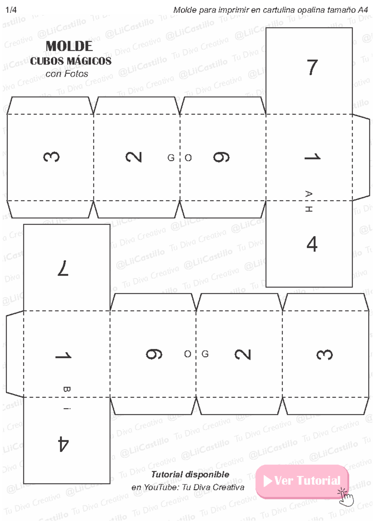Molde Cubo Mágico A4 - Tutorial y Fotos de Creación - Studocu