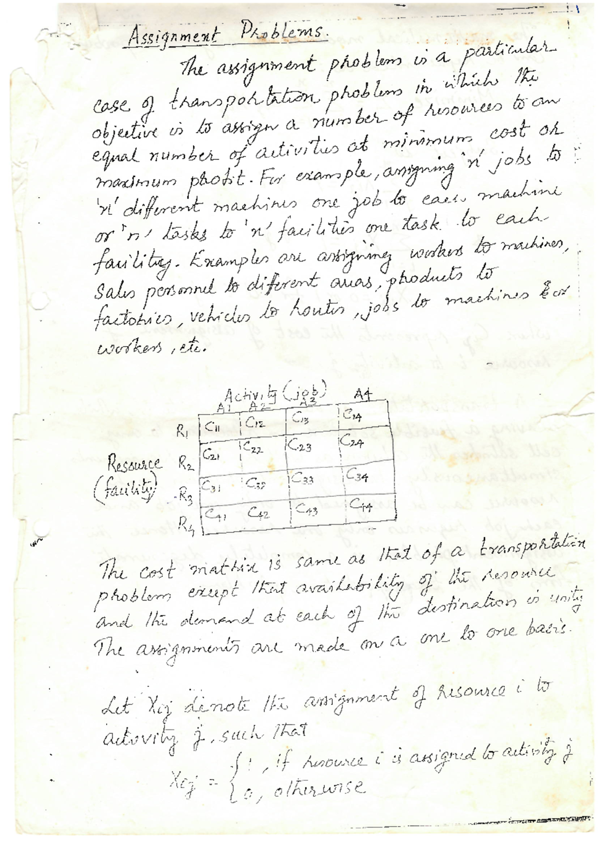 Assignment problems - The assignment problem is a particular the ...