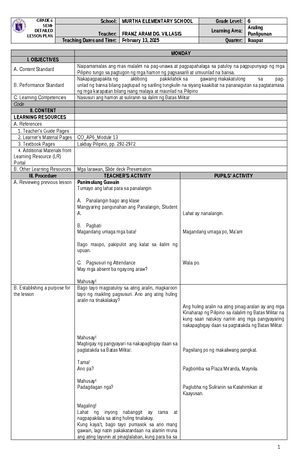 DepEd Order No. 42, s. 2016: Daily Lesson Plan for Grade 12 Etech - Studocu