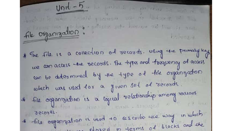 DBMS Unit 5 Study Notes: Key Concepts and Topics - Studocu