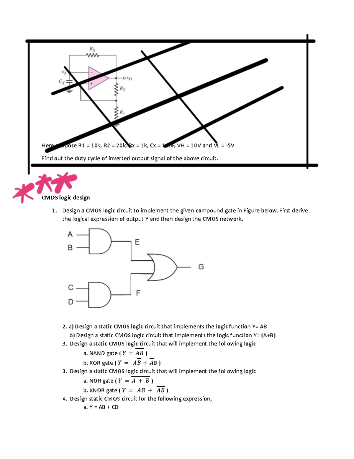 CMOS Logic Design: Circuit Implementations and Duty Cycle Analysis - Studocu