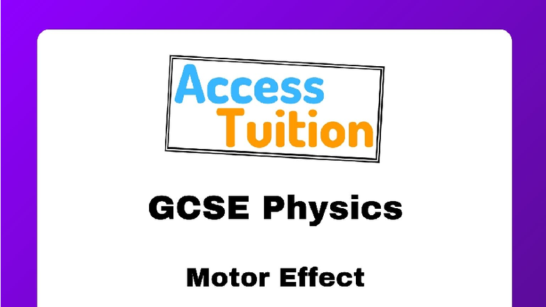 Motor Effect Mark Scheme (Motor-Effect-MS) - Studocu