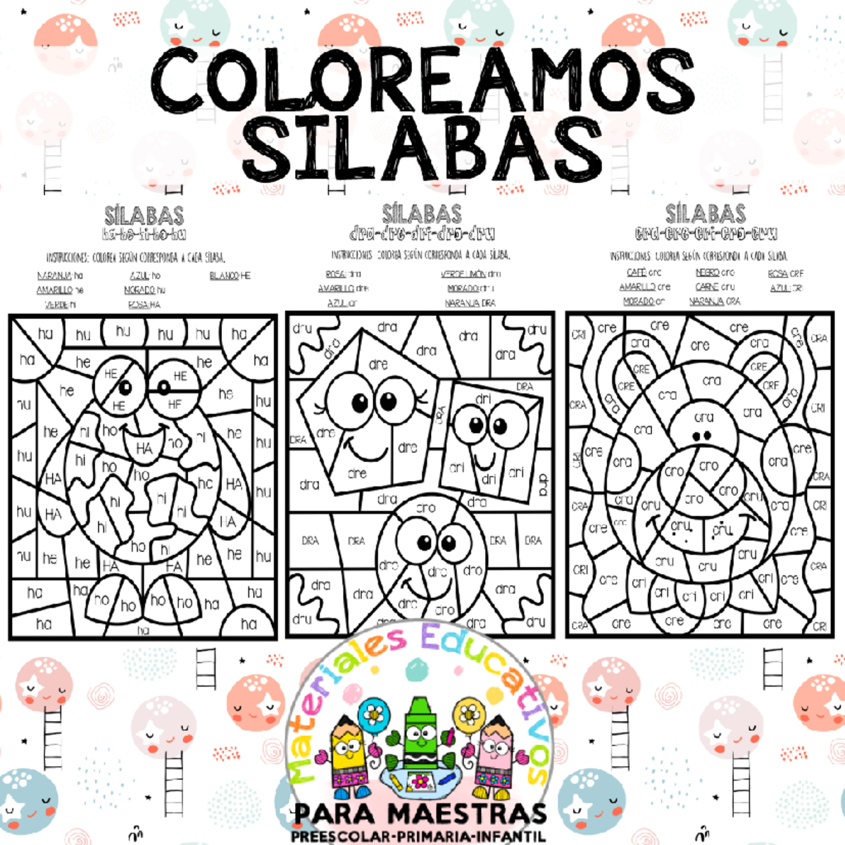 Coloreamos Sílabas Simples y Trabadas - OLOREAM 11 - Studocu