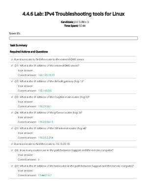 Lab: Configuring IP Addresses on Linux (Course Code: IT-101) - Studocu