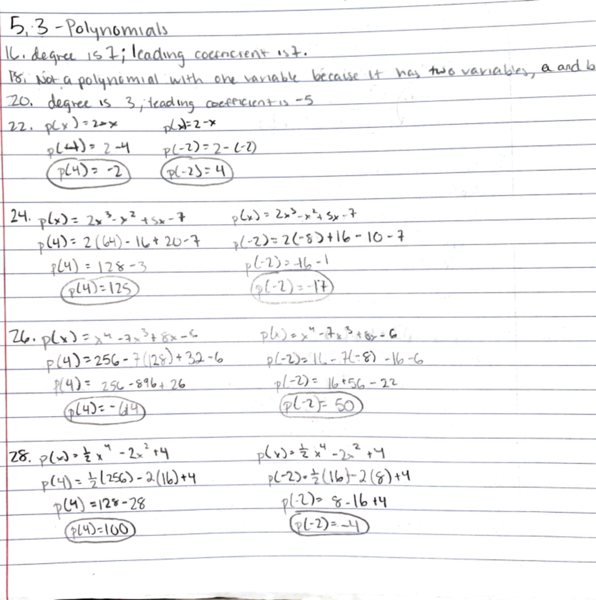 Algebra 5.3 - Homework Solutions and Answers - Studocu