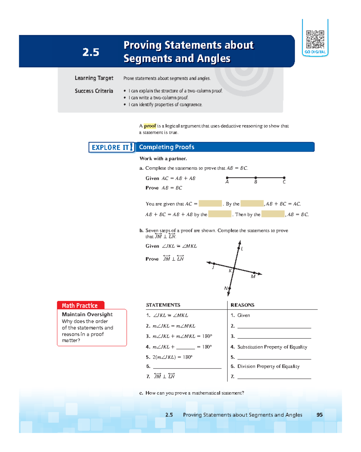 Midterm Review Notes for MATH101: Proving Segments & Angles - Studocu
