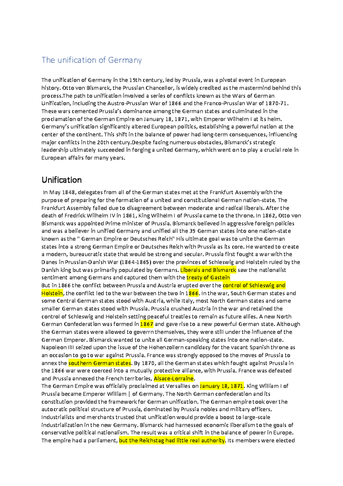The Unification of Germany in the 19th Century: Key Events & Impacts ...