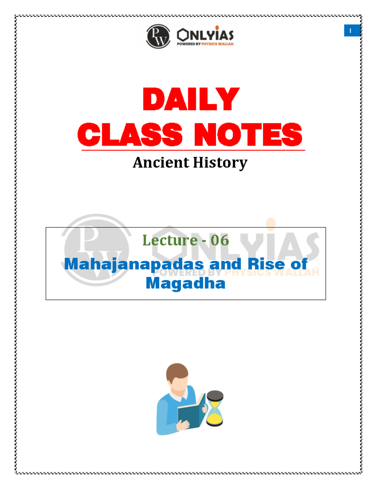 DAILY CLASS NOTES: Ancient History Lecture 06 - Mahajanapadas & Magadha ...