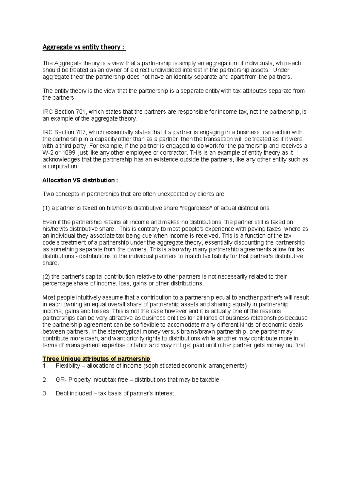 Aggregate vs Entity Theory in Partnerships: Key Concepts Explained ...