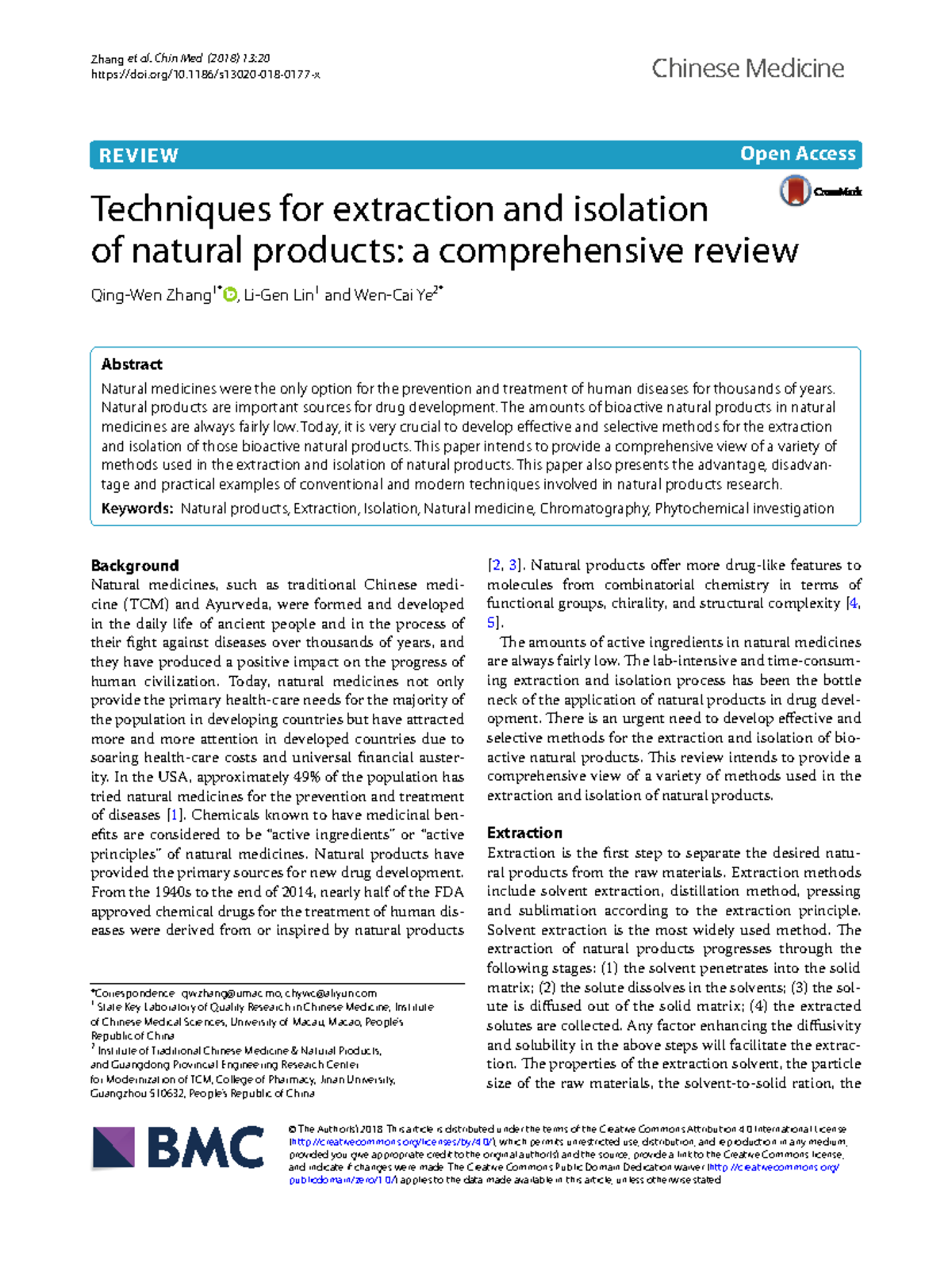 Techniques for Extraction and Isolation of Natural Products: A Review ...