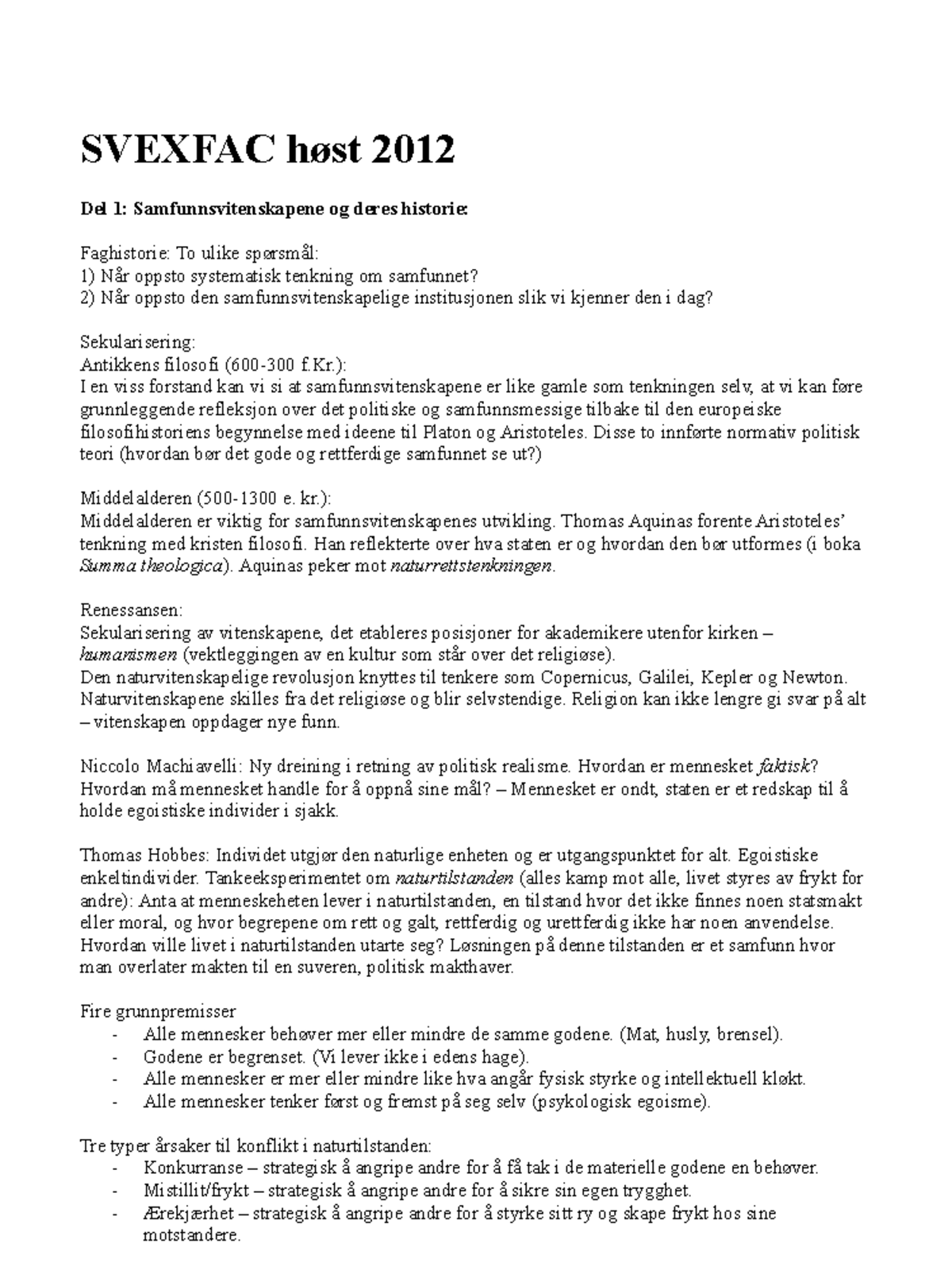 Exfac-bibelen - Sammendrag Exfac filosofivariant - SVEXFAC 2012 Del 1 ...