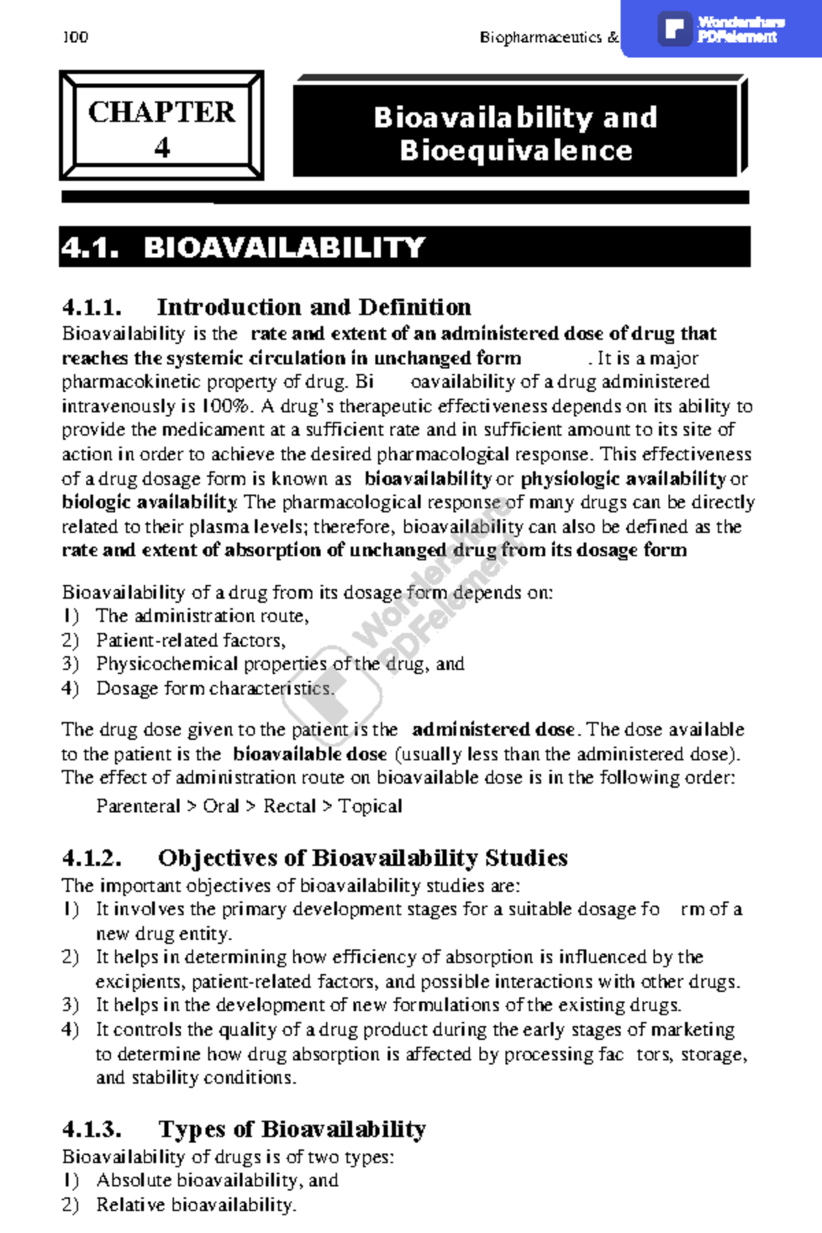 Bioavailability and Bioequivalence: Biopharmaceutics Unit 3 Summary ...