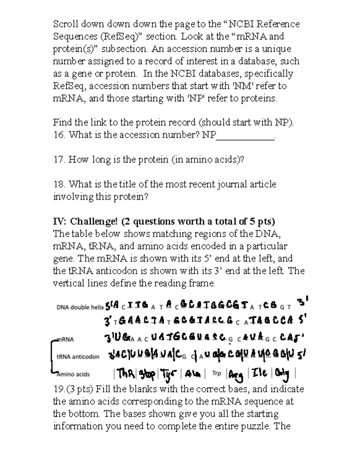 Part Two Project 2 - lab - Scroll down down down the page to the “NCBI ...