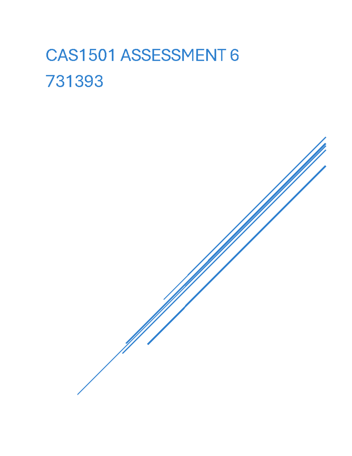CAS1501 Final Assessment 6: Academic Honesty and Case Study Analysis ...