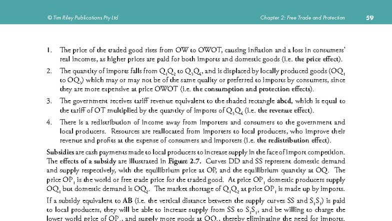 Year 12 Economics 2025: Chapter 2 - Free Trade and Protection Analysis ...