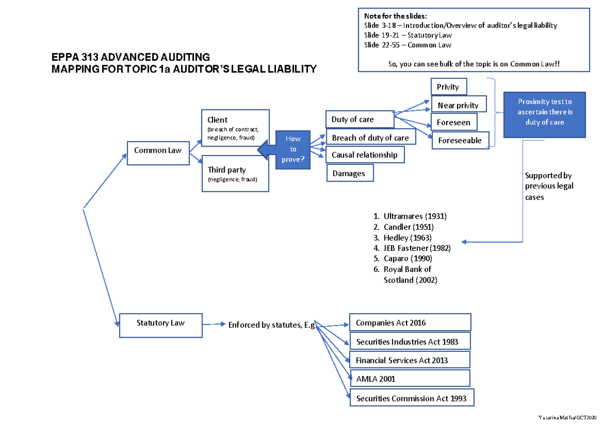 Dashboard for Topic 1a Auditor s Legal Liability - EPPA 313 ADVANCED ...