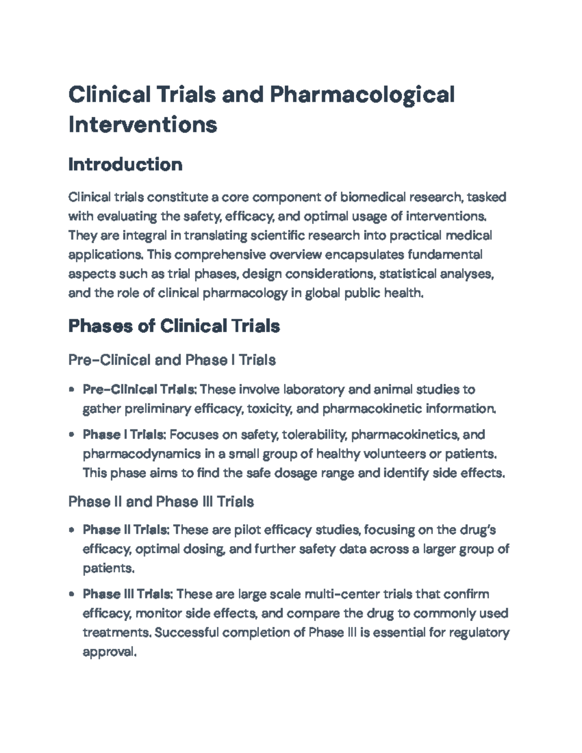 Clinical Trials Overview and Pharmacological Interventions Insights ...