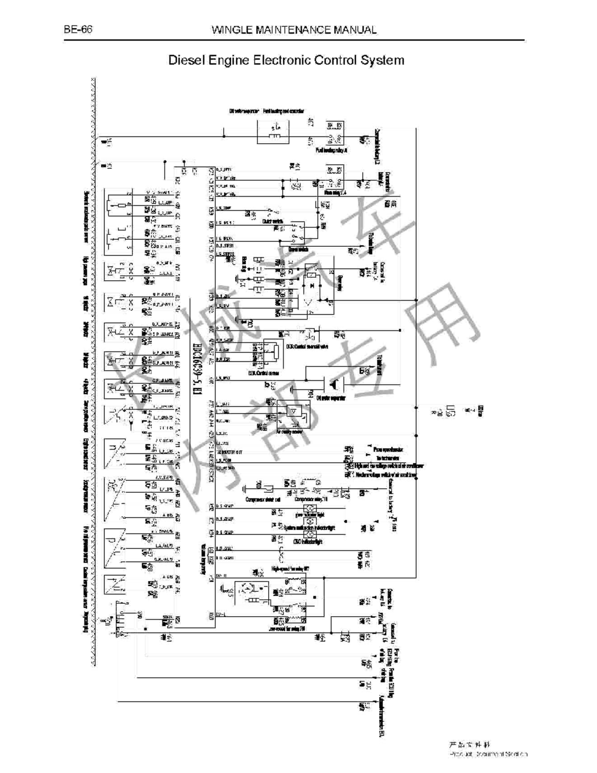 WINGLE MAINTENANCE MANUAL: Diesel Engine Control System Diagram - Studocu