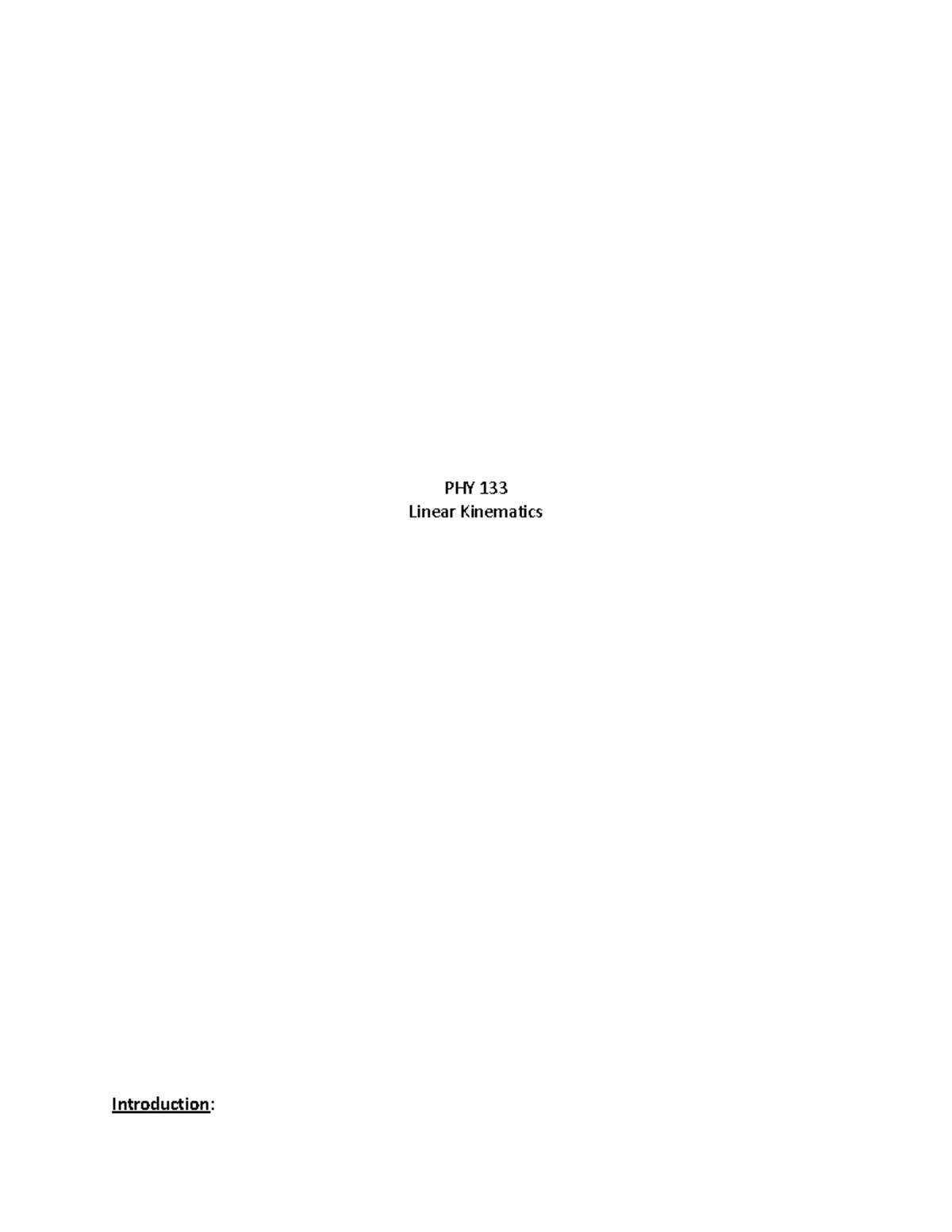 Lab 7 - Lab Report 7: Simple Harmonic Motion Jerry Cheng PHY 133 1 st Apr. 2023 TA - Jake Hassan ...