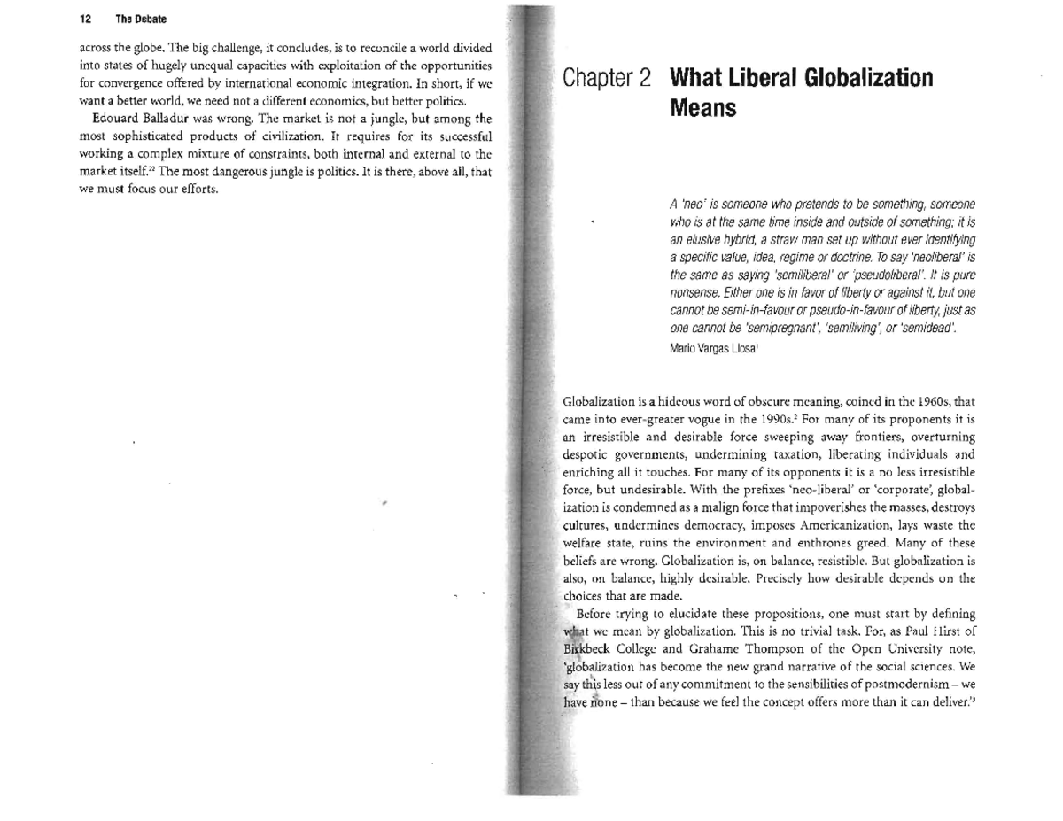 What Liberal Globalization Means: Insights on Economic Integration and ...