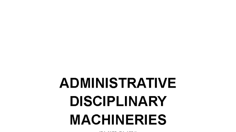 Administrative Disciplinary Mechanisms in PNP (RA 6975, RA 8551) - Studocu