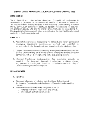 Notes in Re Ed 1 Prelim 2023 - Religious Education 1 INITIUM FIDEI: AN ...