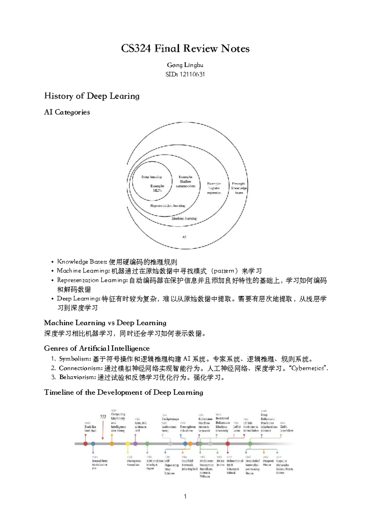 CS324 Final Exam Review Notes on Deep Learning Concepts - Studocu