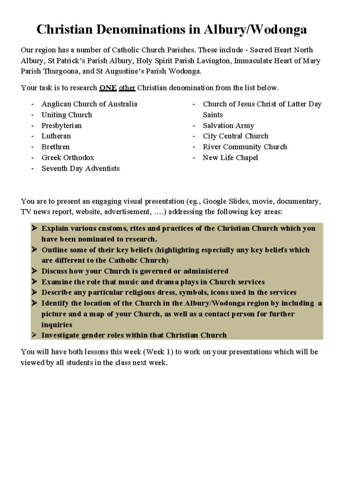 Christian Denominations in Albury: Exploring Anglican Church Practices ...