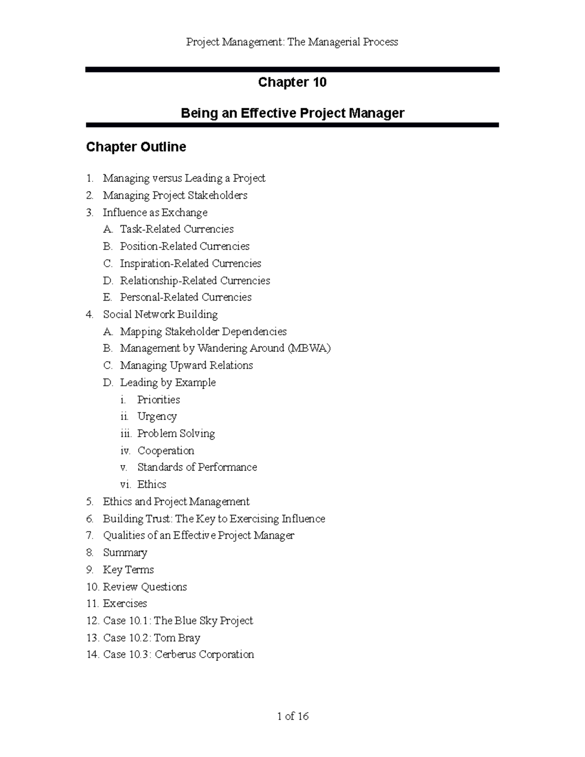 PM 10 - Managerial Process: Effective Project Management Solutions ...