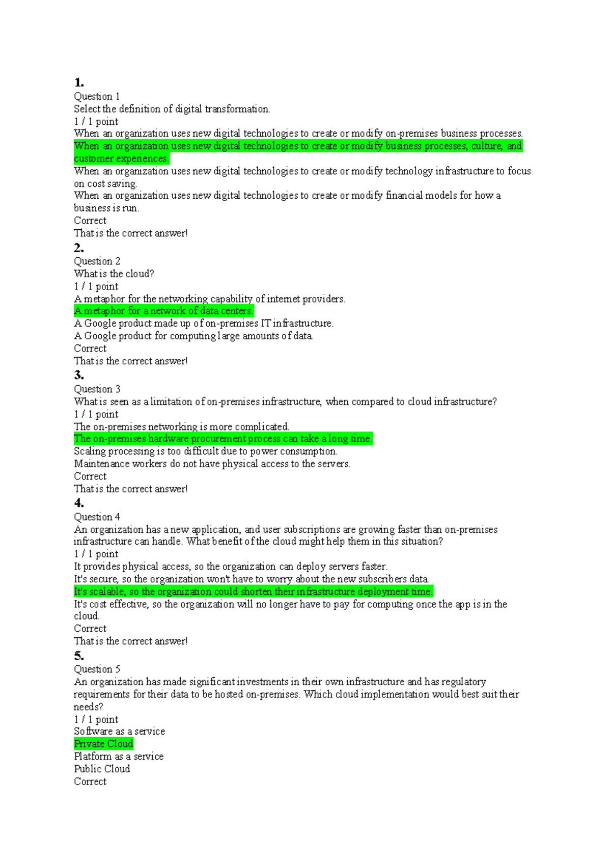 GCP Cloud Transformation Study Guide: Key Concepts & Definitions - Studocu