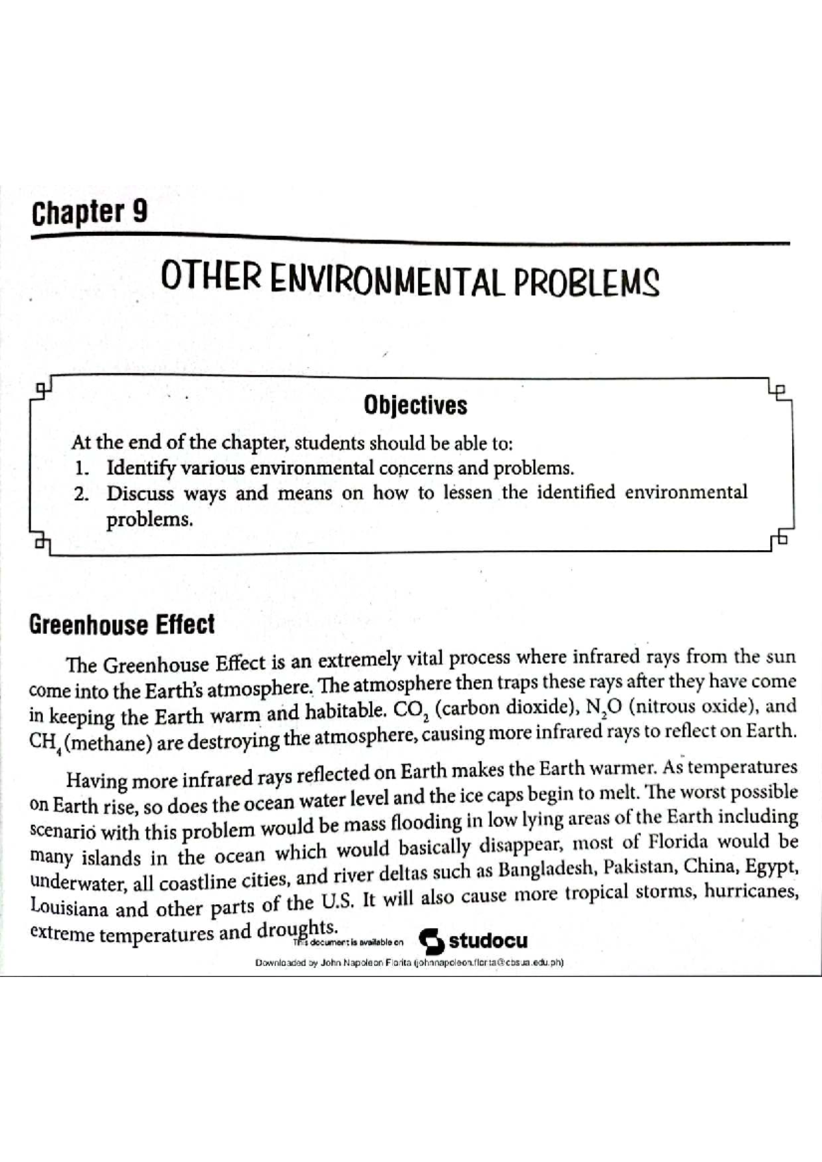 Environmental Problems Screenshots - Chapter 9 OTHER ENVIRONMENTAL PROBLEMS Objectives At the ...