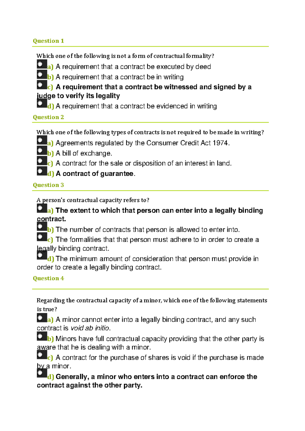 MCQ 1 - mcqs - Question 1 Which one of the following is not a form of ...