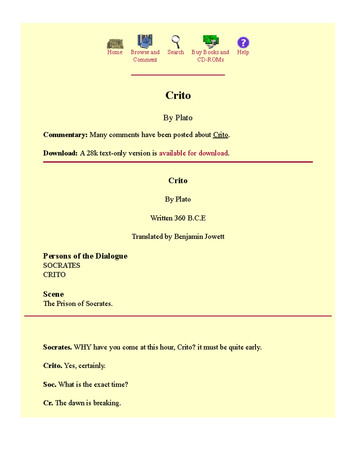 Crito (Plato) Commentary: Insights and Analysis on Socratic Dialogue ...