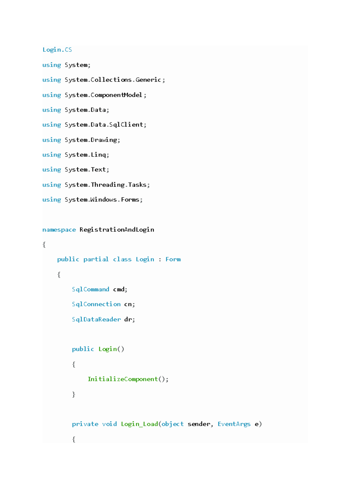 Login - Login using System; using System.Collections; using System ...