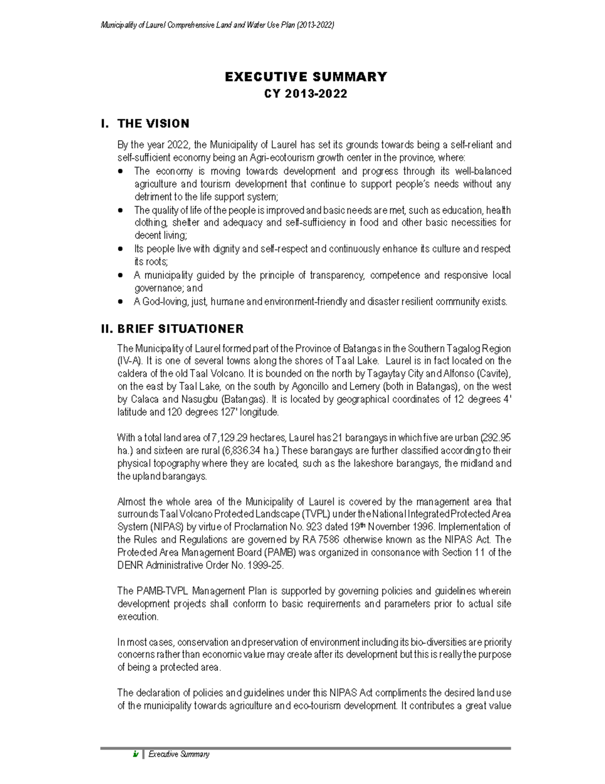 Municipality of Laurel Comprehensive Land and Water Use Plan (CLUWPP ...