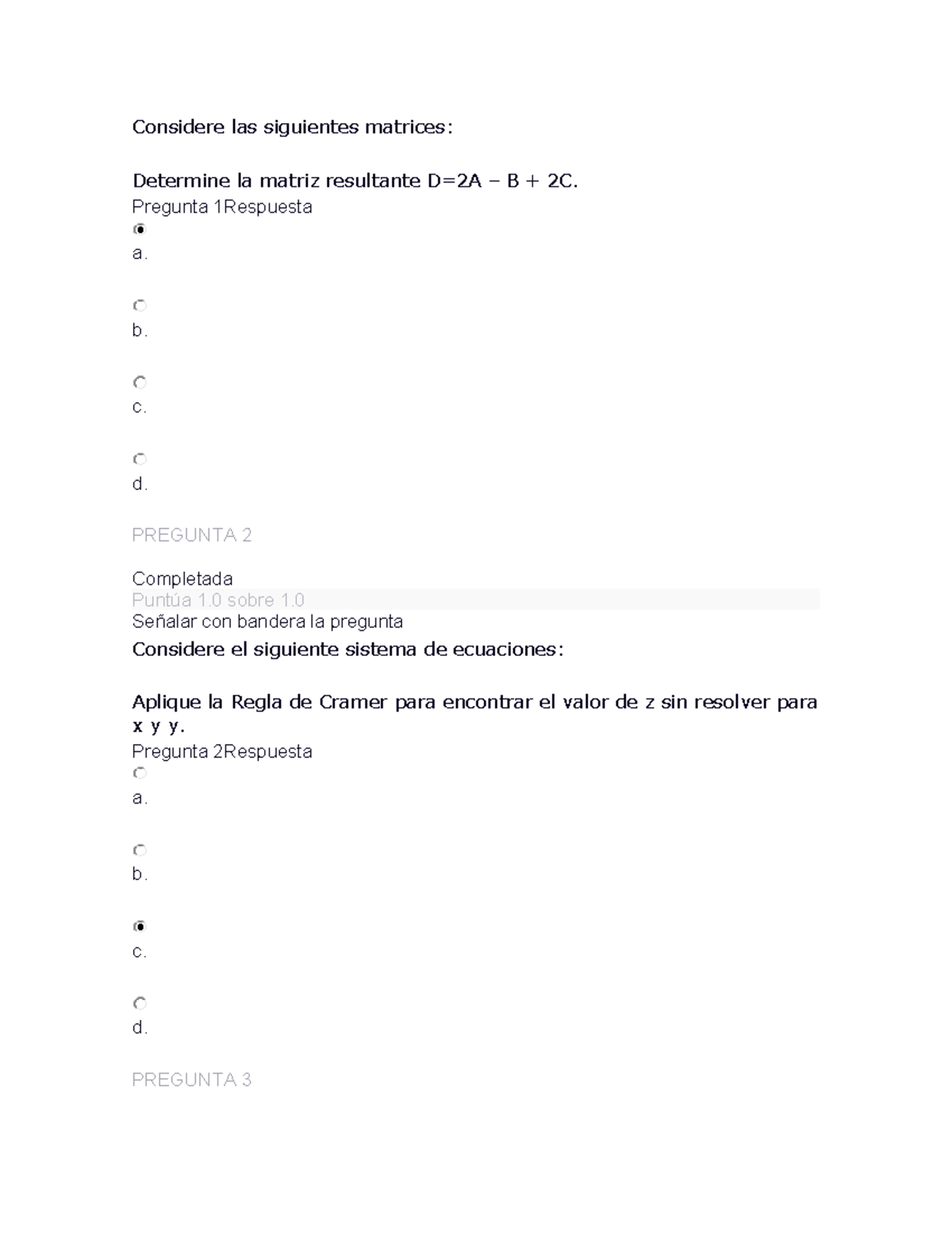 Matrices y Sistemas de Ecuaciones: Preguntas y Respuestas - Studocu