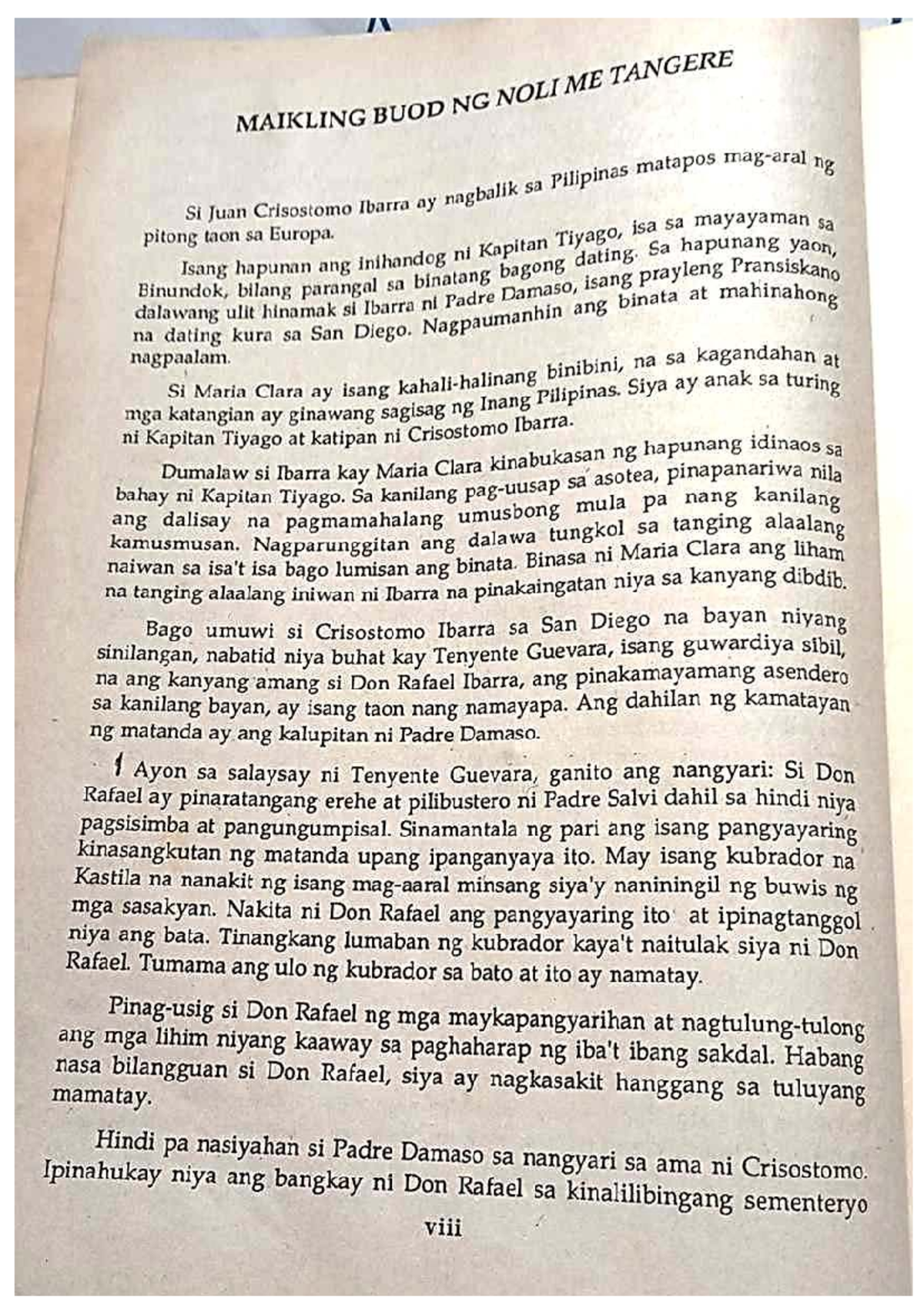 BUOD NG NOLI ME TANGERE - Filipino 9 - Q4 - Studocu