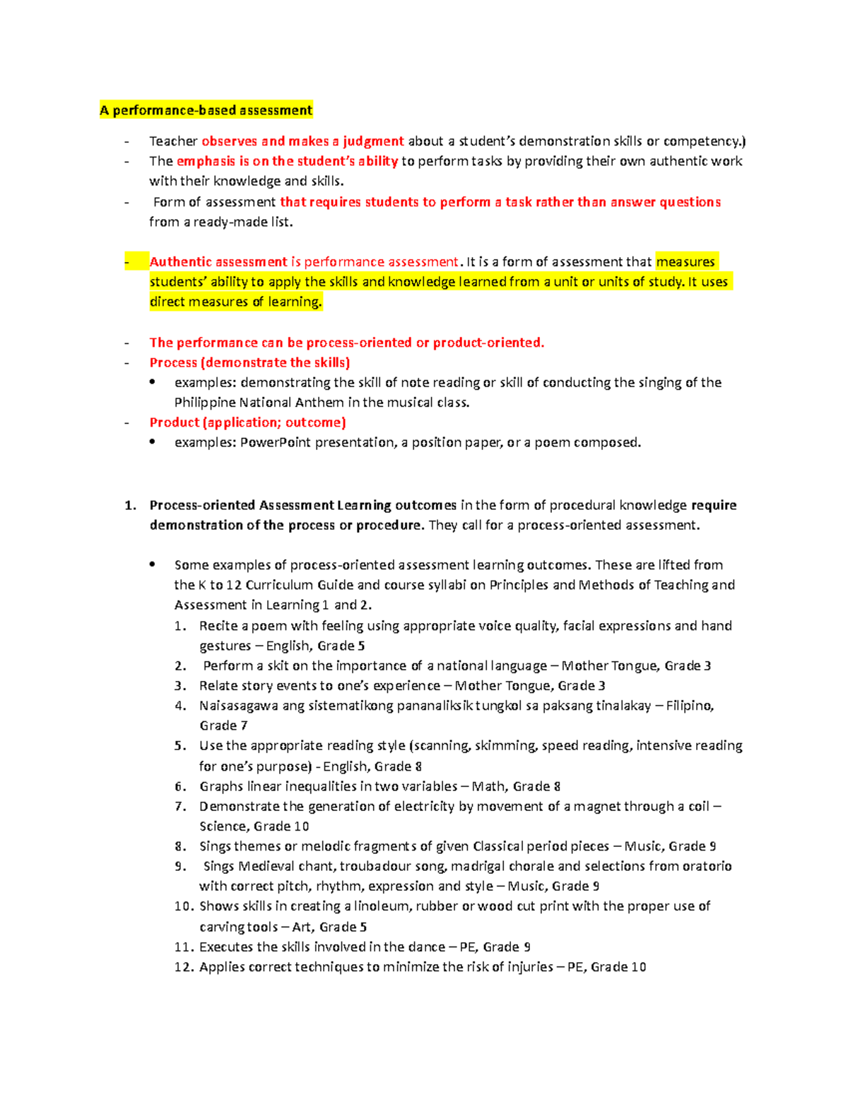 Chapter 1: Exploring Authentic Assessment Strategies and Techniques - Studocu