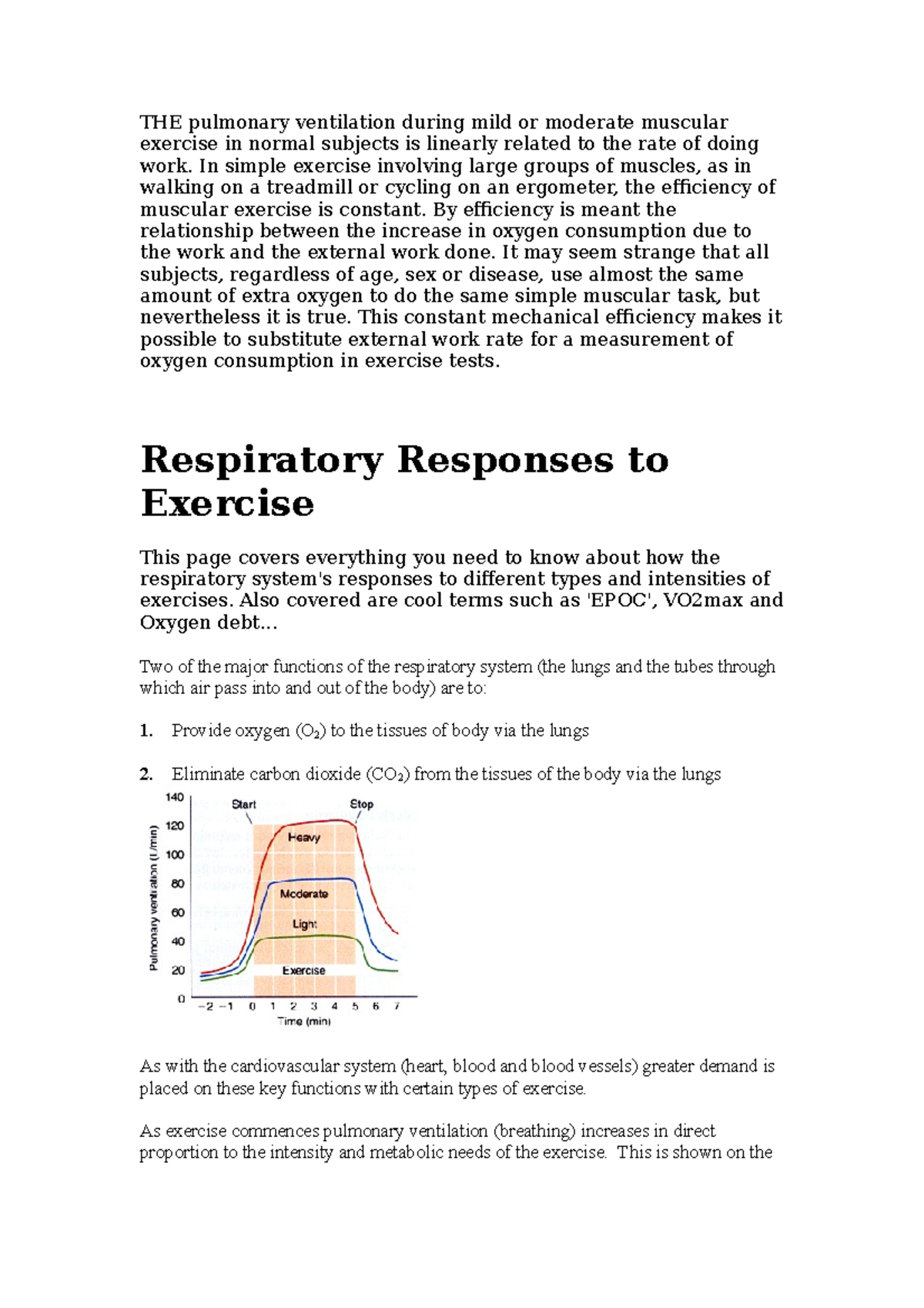 Respiratory Responses to Exercise: Insights and Impacts on Performance ...