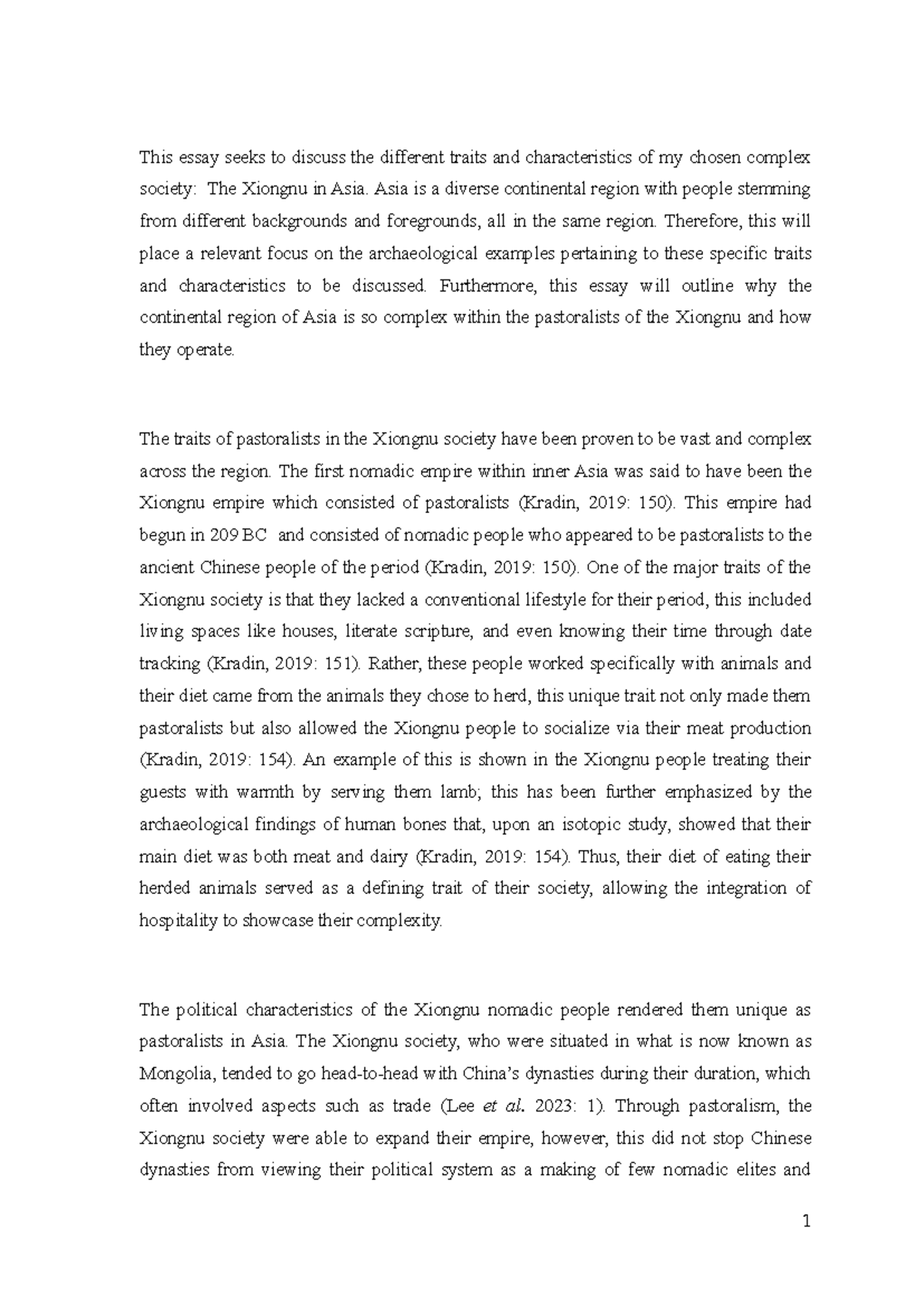 AGL 3: Traits and Characteristics of the Xiongnu Society in Asia - Studocu
