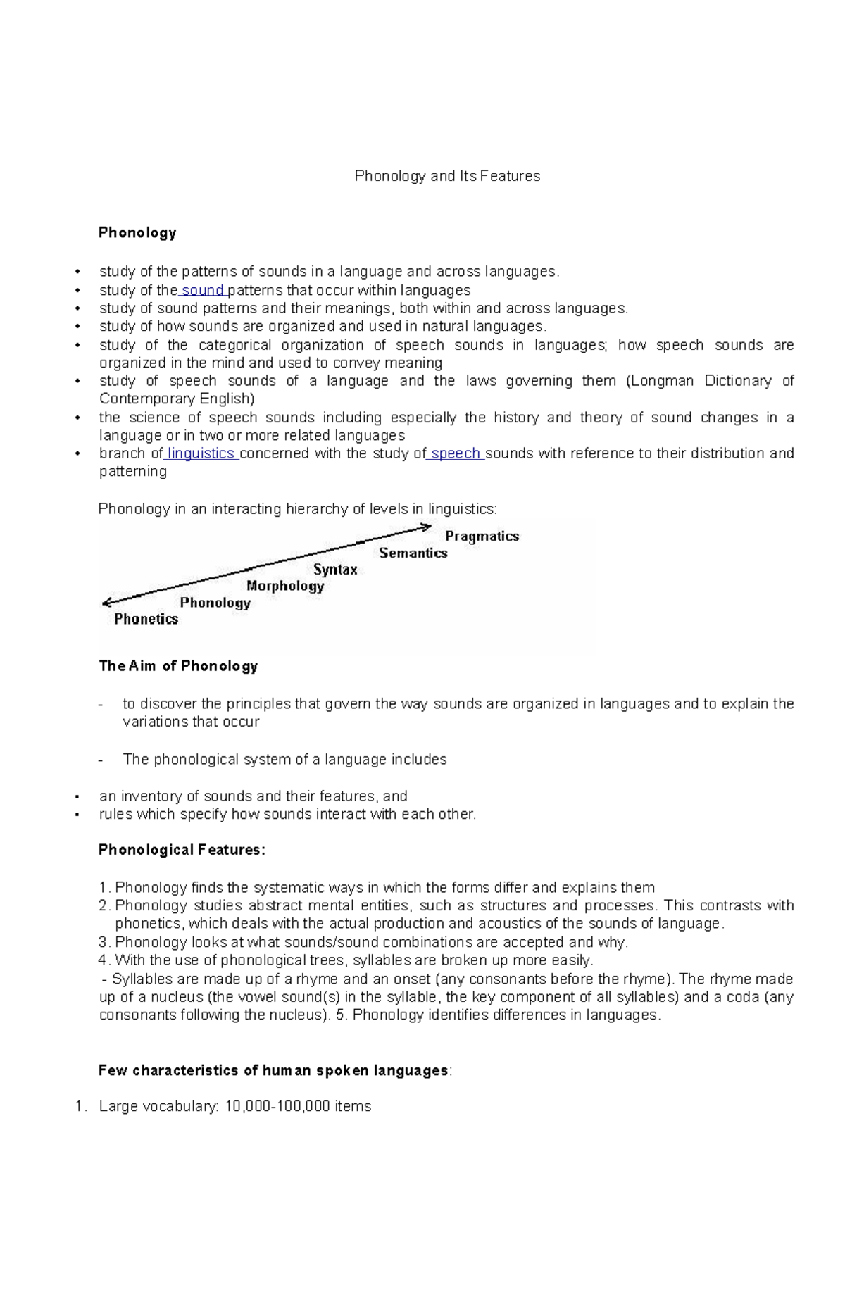 Phonology and Its Features - Phonology and Its Features Phonology study ...