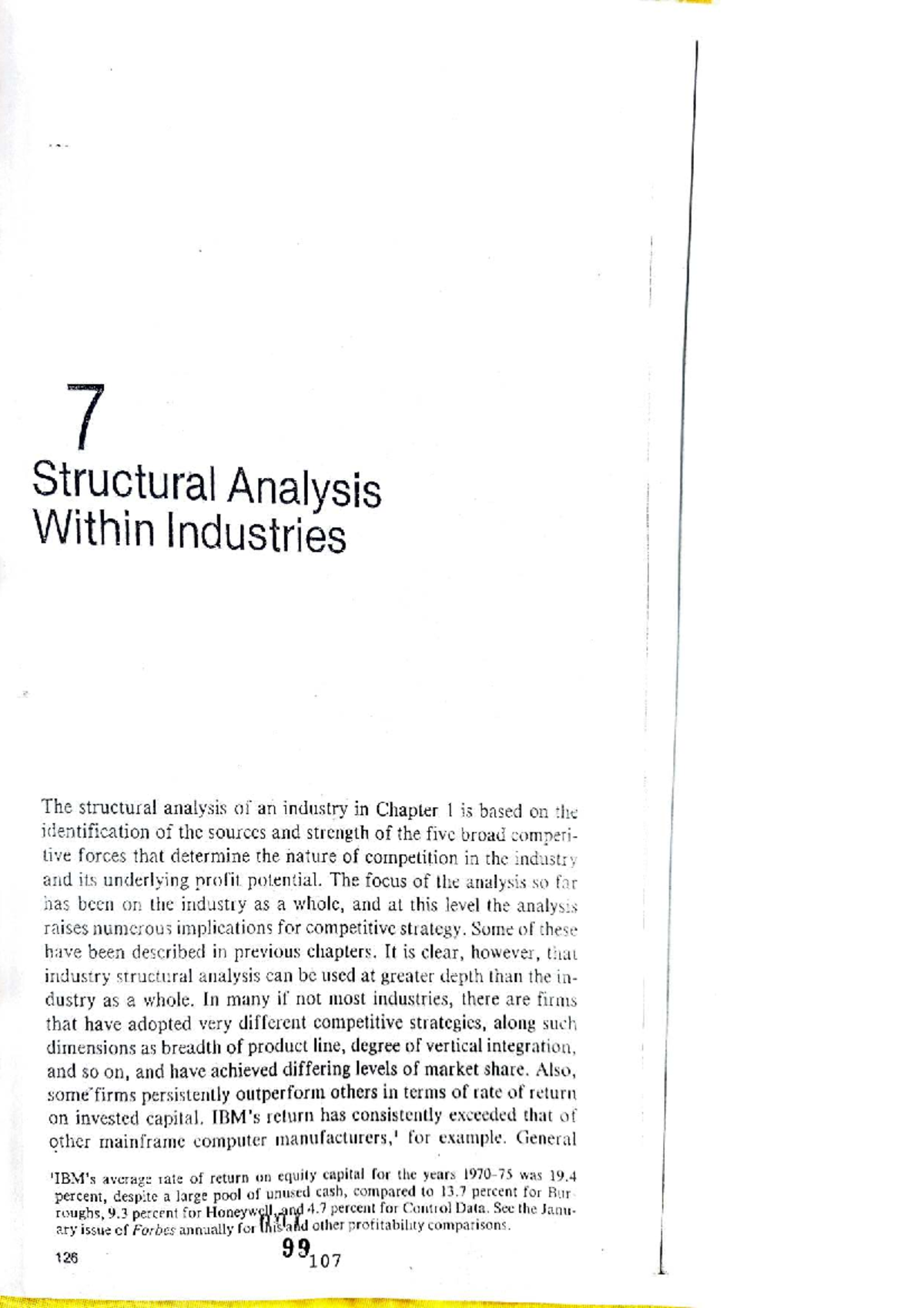 Structural Analysis Within Industries: Competitive Strategies Overview - Studocu