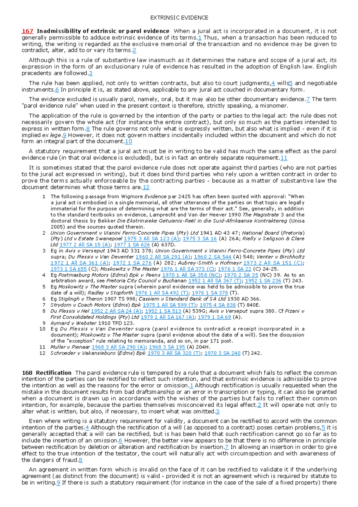 Extrinsic Evidence: Rules, Exceptions, and Applications in Law - Studocu